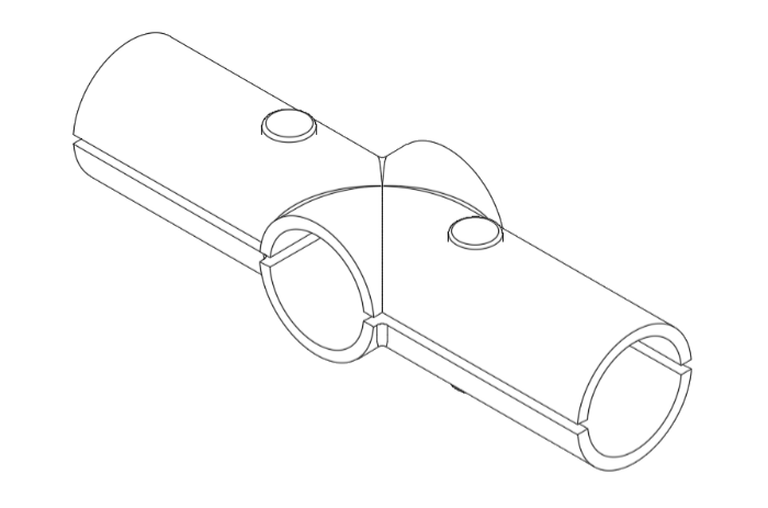 Cross Over Conduit Clamp - Maker Pipe
